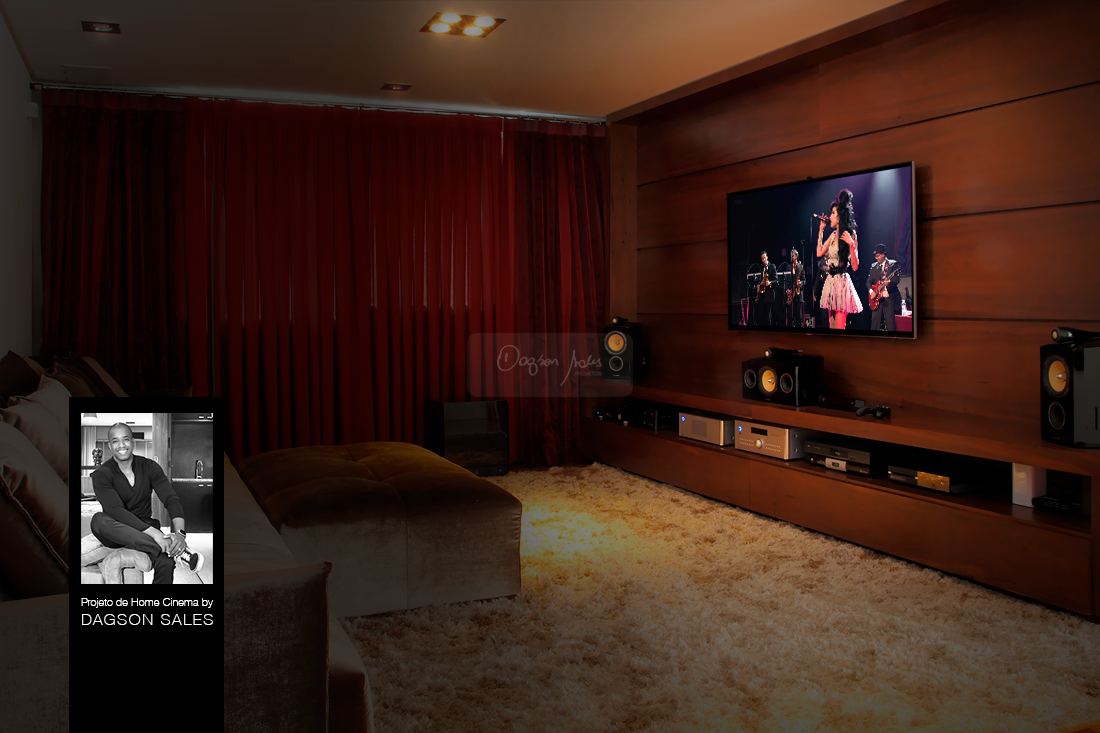 10 Salas de home theater assinadas por Dagson Sales pra você se ...