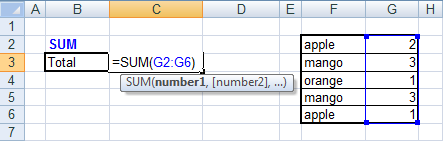 ~: Rumus SUM dan SUMIF pada Excel