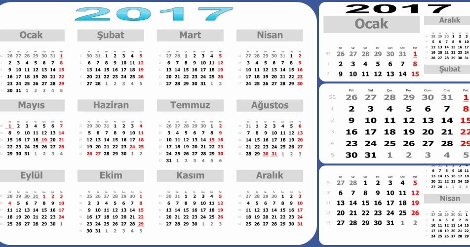 2017 YILI TAKViMi