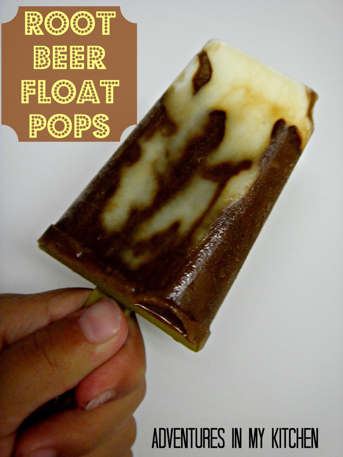Root Beer Float Pops- with greek yogurt!