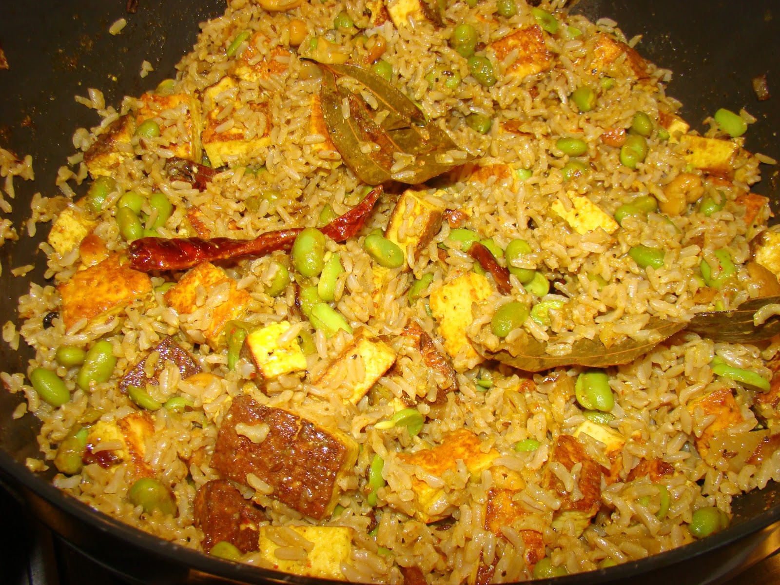 My Favorite Recipes Collection: Brown Rice Biryani with Edamame and Paneer