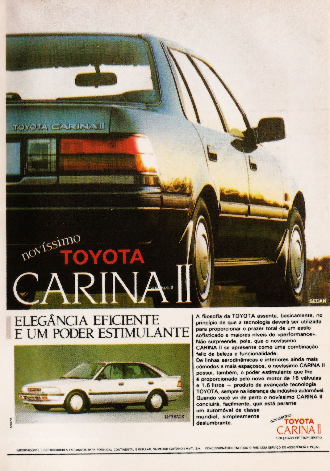 Enciclopédia de Cromos: Toyota Carina II (1988)