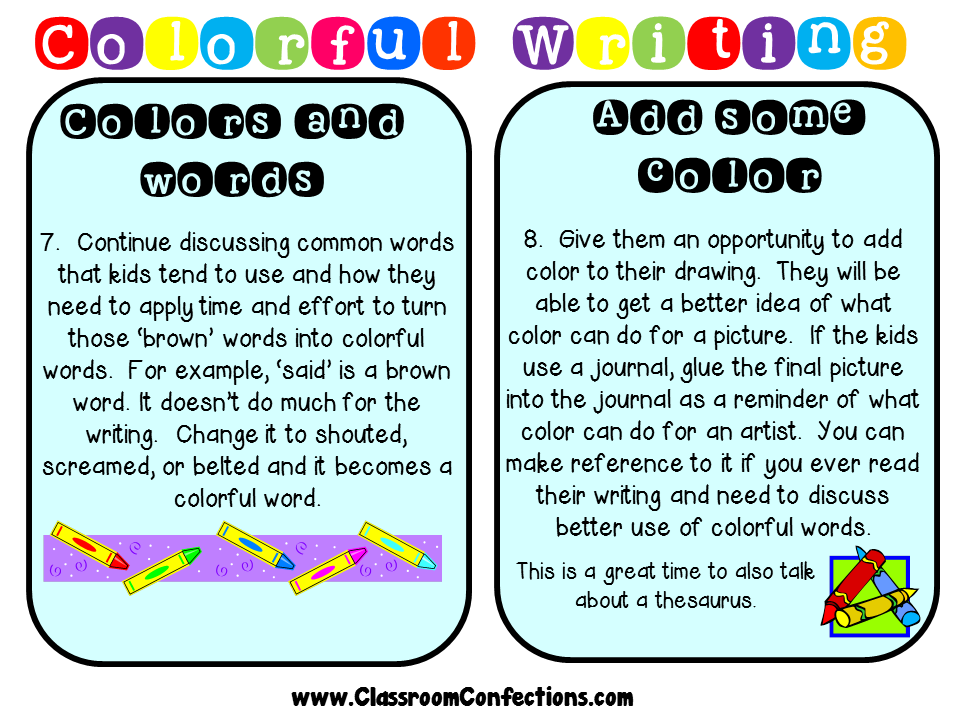 Creating Colorful Writing |Classroom Activities: Social Studies ...