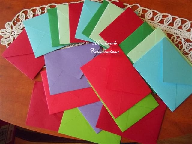 Felicitari handmade (realizate manual): plicuri colorate