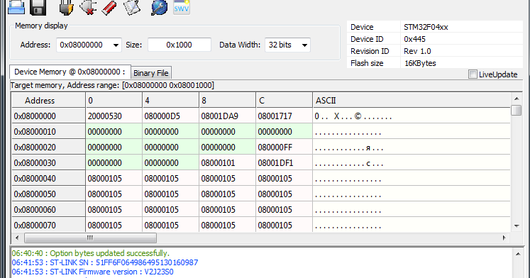 Arm Cortex Stm32 Stm32f0 Stm32f042 Boot Problem User Option Bit Nboot0