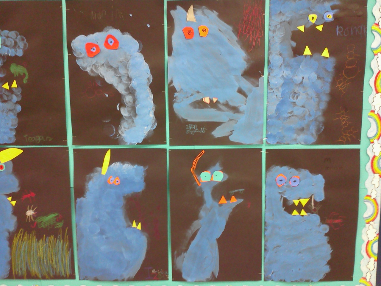 Ms. T's Art Page: There Was An Old Monster