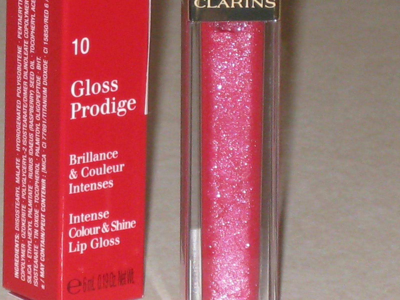 Clarins Gloss Prodige in "Vibrant Rose 10"