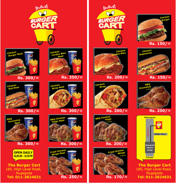 Burger Cart: Leaflet