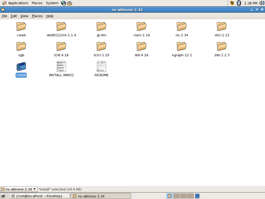 installing ns2.34 in cent os