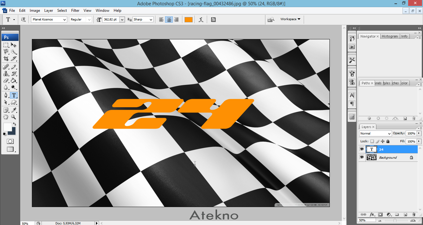 cara membuat nomor start balap racing di photoshop - ATekno