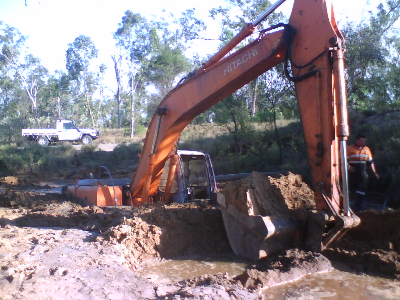 Industry Mayhem: Bogged Excavator
