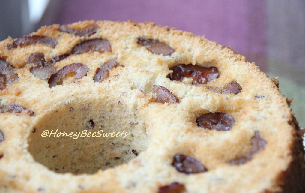 Honey Bee Sweets: 元宵节快乐！Red Date Chiffon Cake (红枣戚风蛋糕)