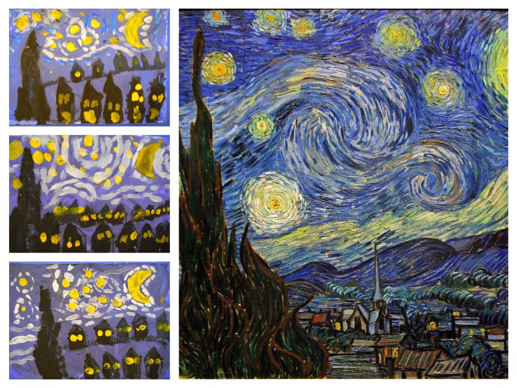 Kindergarten Art Class: EΝΑΣΤΡΗ ΝΥΧΤΑ