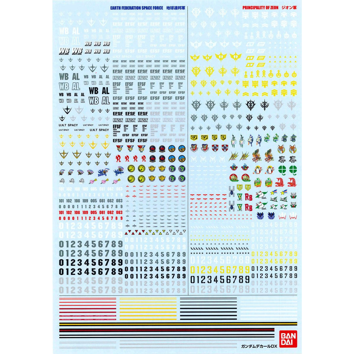 Gundam Decal DX 01 ~ 06 - Release Info