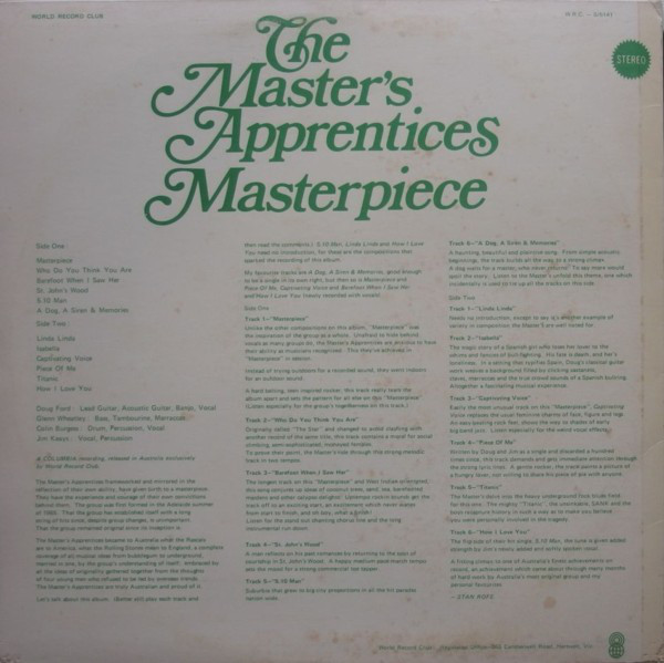 johnkatsmc5: Masters Apprentices “The Master’s Apprentices” 1967 first ...