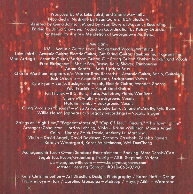 Encarte: Kacey Musgraves - Pageant Material - Encartes Pop