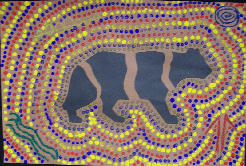 Art at Midway Middle School: Australian Aboriginal Dot Paintings