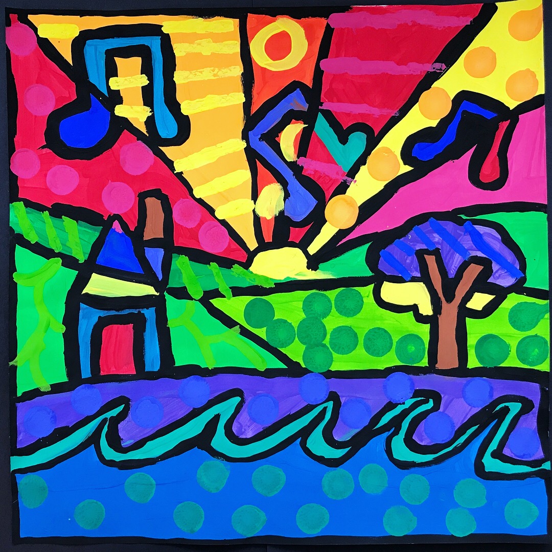 Paintbrush Rocket: 5th Grade Romero Britto Pop Art Paintings!
