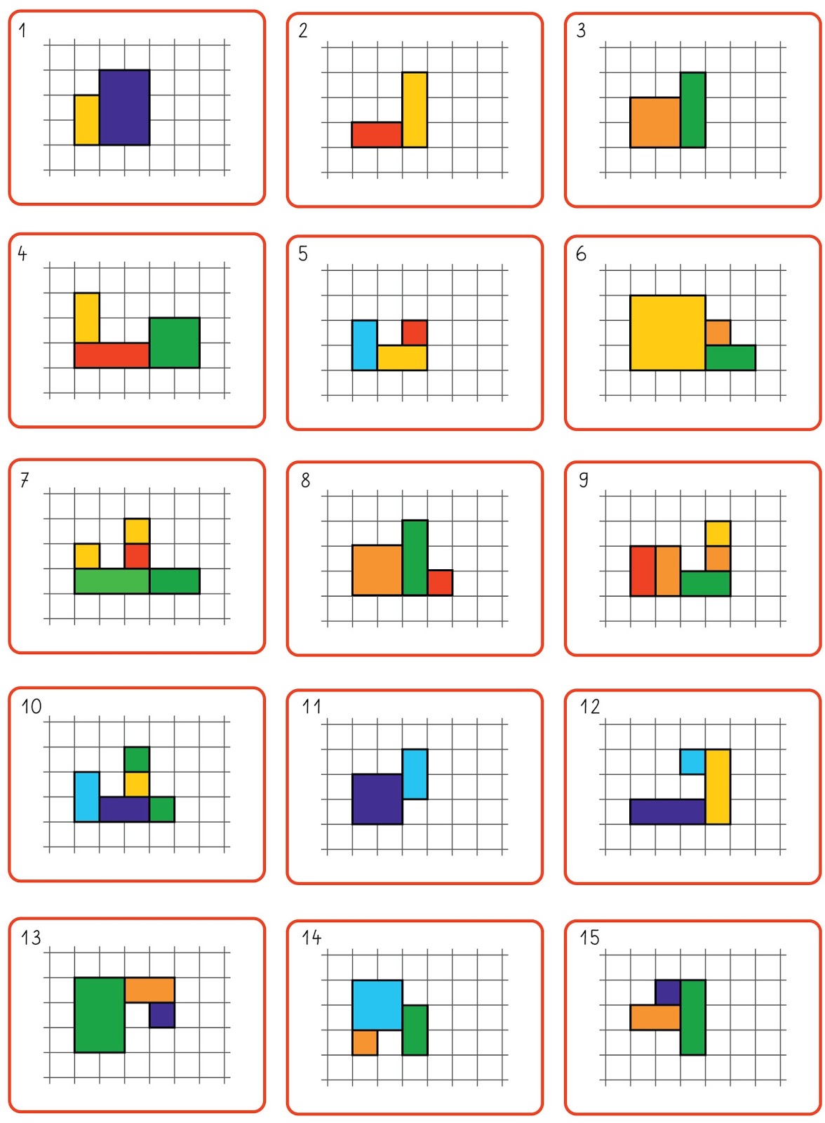 Lernstübchen | Muster fortsetzen und anmalen (2)