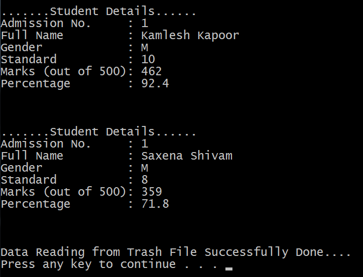 STUDENT MANAGEMENT SYSTEM PROJECT IN C++ WITH DATA FILE HANDLING FOR ...