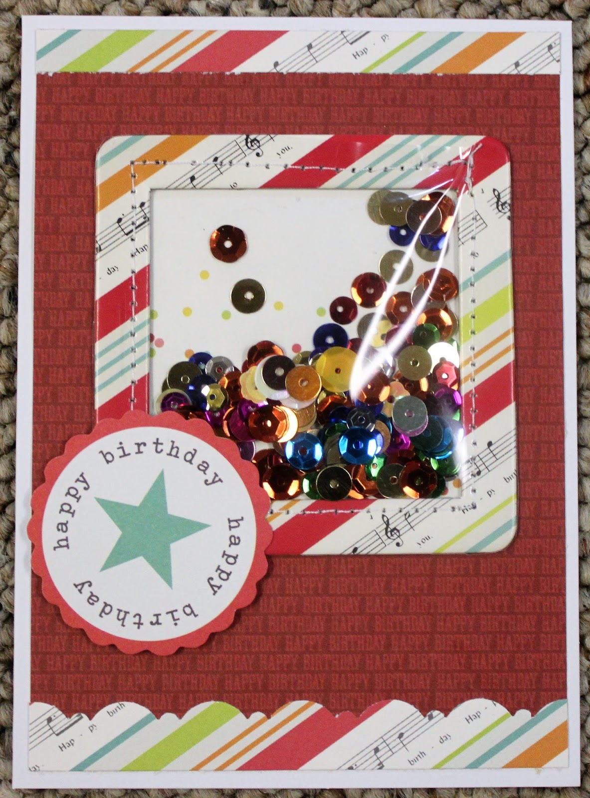 Off the Rails Scrapbooking: Quick and Easy Shaker Card with Lisa