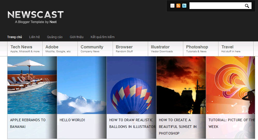 Newscast - Best Premium Blogger Template For Share | Rutoconit's Document