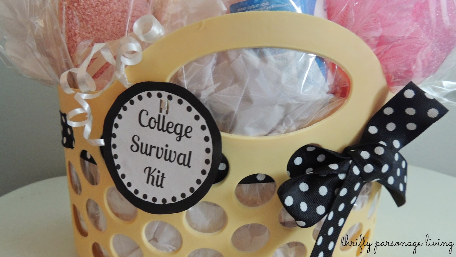 Thrifty Parsonage Living: DIY GRADUATION GIFT ~ COLLEGE SURVIVAL KIT