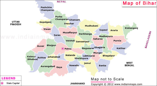 States in India: Bihar State Map