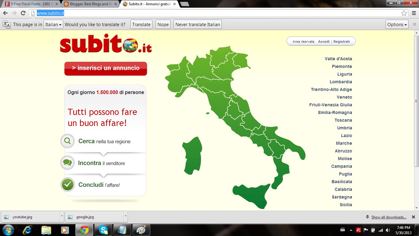 Subito.it is a most usefull website in Italy | Best Blogs and Web Sites