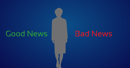 There's good news and there's bad news. Which do you want to hear first ...