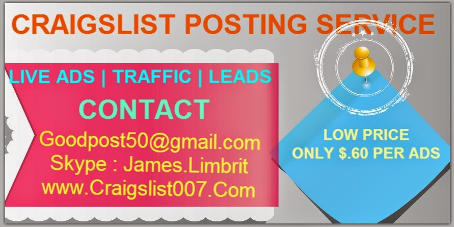 CHEAPEST CRAIGSLIST POSTING SERVICE : January 2015