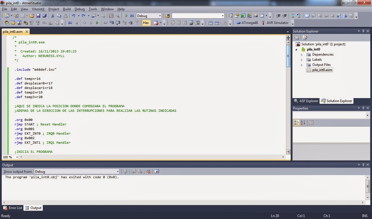 MICROCONTROLADORES AVR: INTERRUPCIONES Y ENSAMBLADOR
