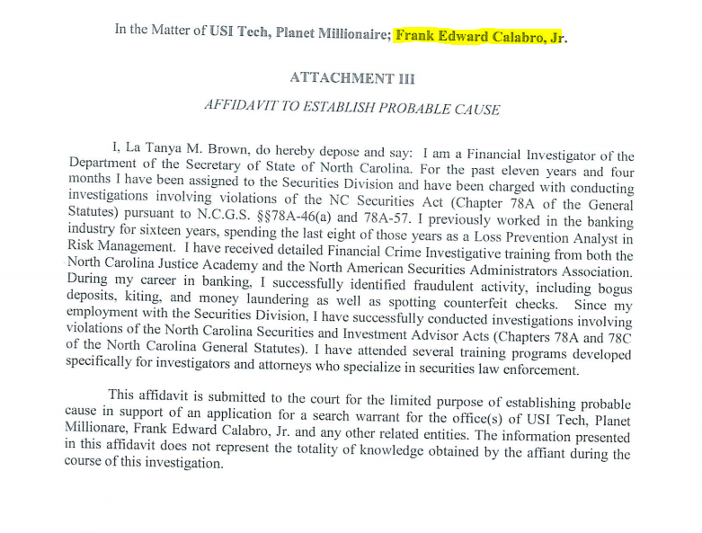 TARA TALKS: Frank Calabro Jr. Gets A Cease and Desist Order and SEARCH ...