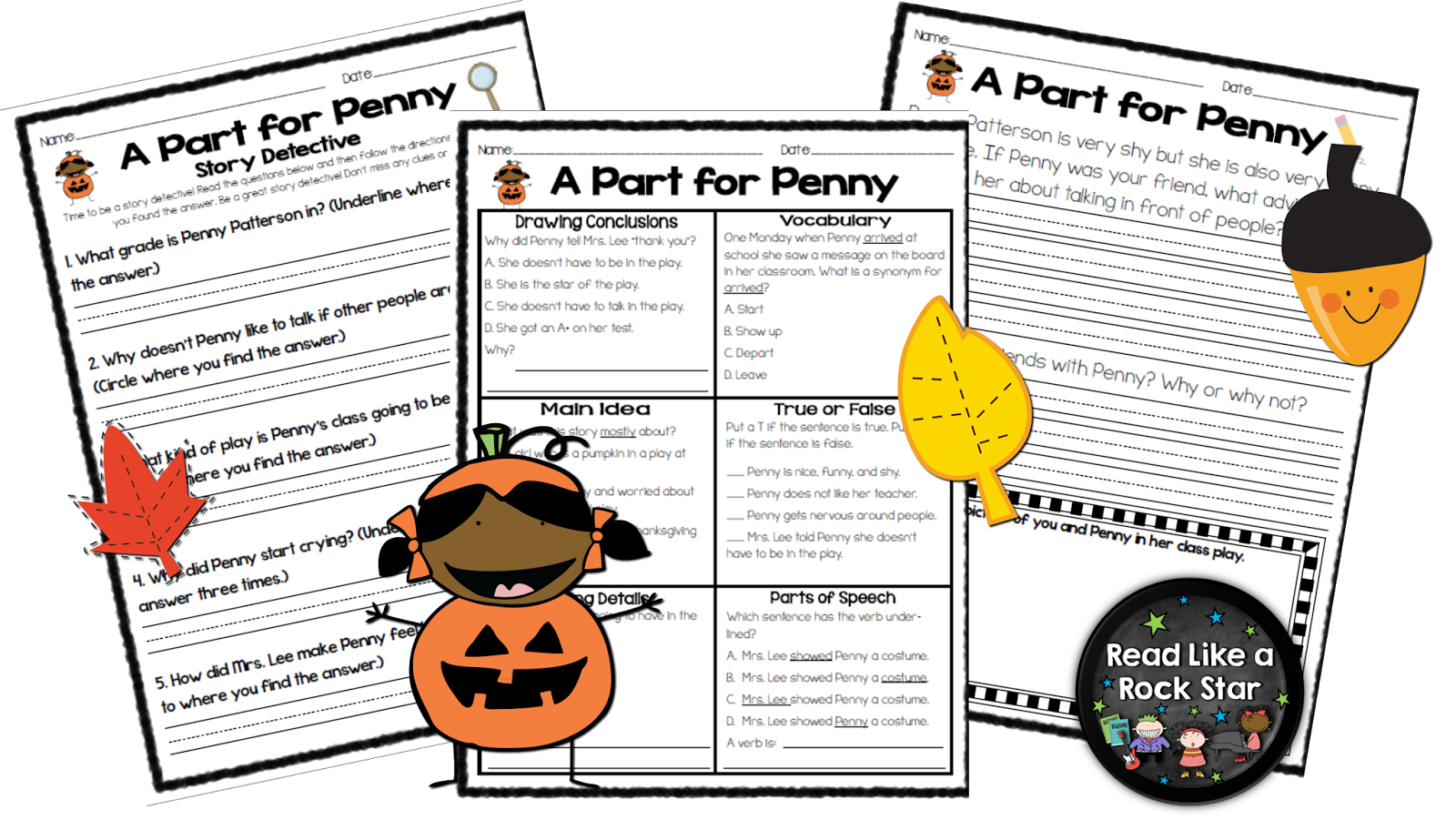 Read Like A Rock Star! : Fall into Reading: Fall Themed Books, Passages ...