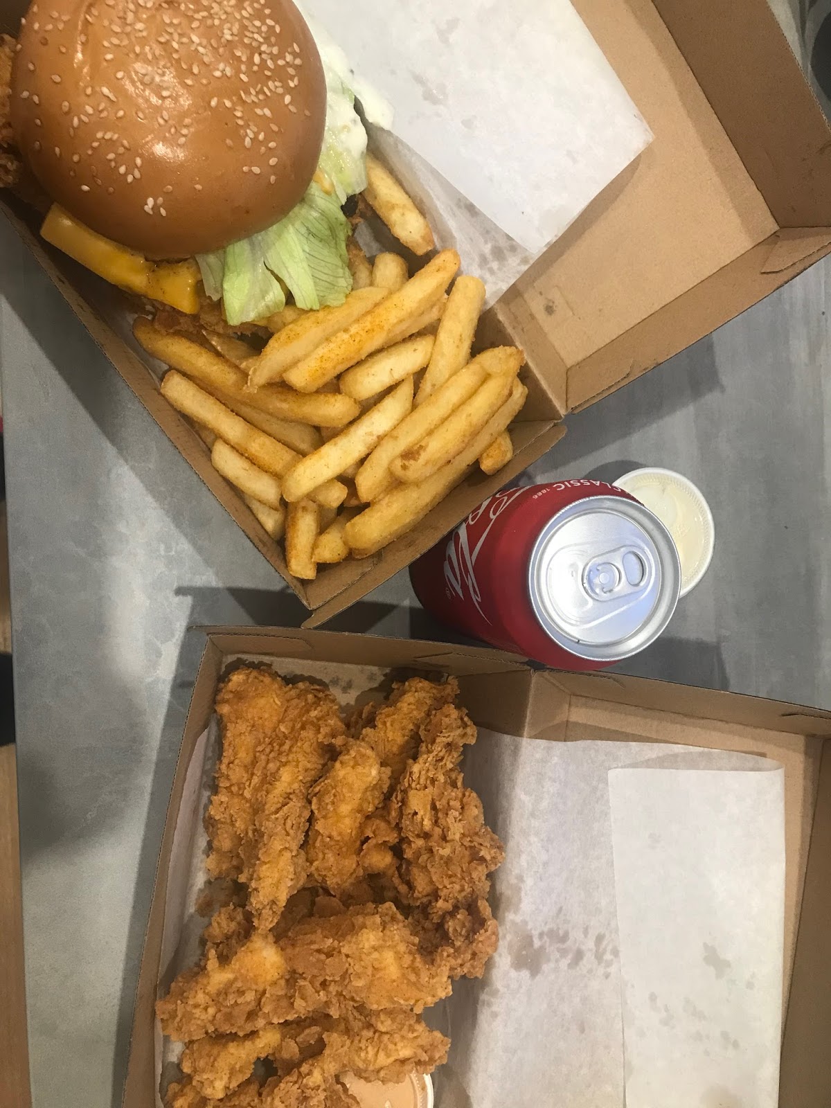 The Colonel, Chips, Fried Chicken Tenders - Chicken & Sons