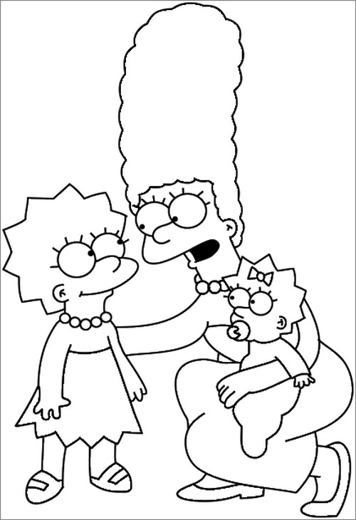 Girotondo di Bimbi: Disegni Simpson da colorare