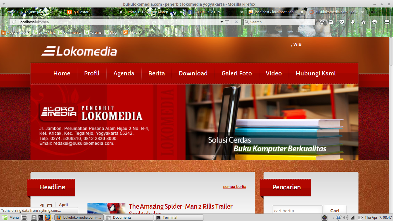 Install CMS Lokomedia | pujilestari