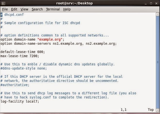 My Solutions: DHCP Server configuration in RHEL 6