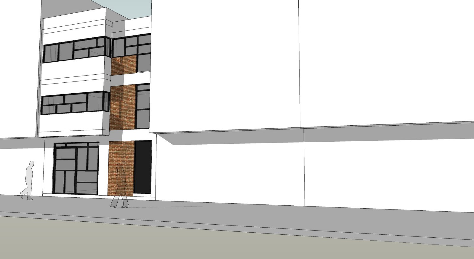 Planos Gratis de Vivienda Bifamiliar de Tres Pisos con Local Comercial