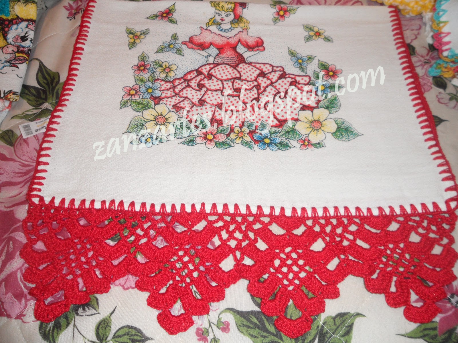 Zanza Artes: Bicos de crochê com gráficos