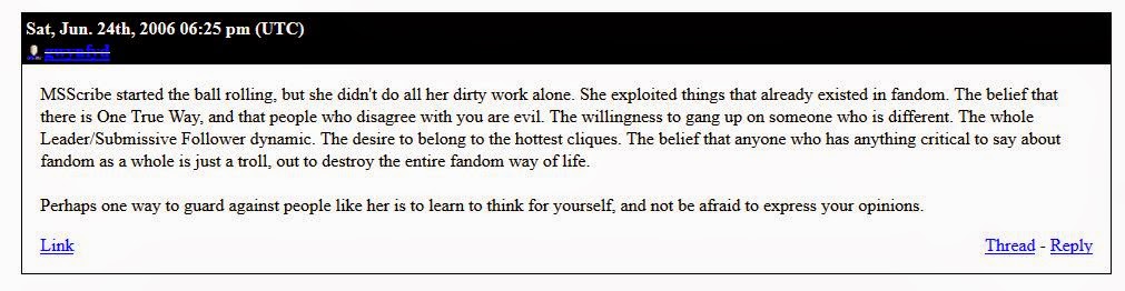 Fandom and Anonymous: Pseudonym Sunday: The Rise and Fall of MsScribe