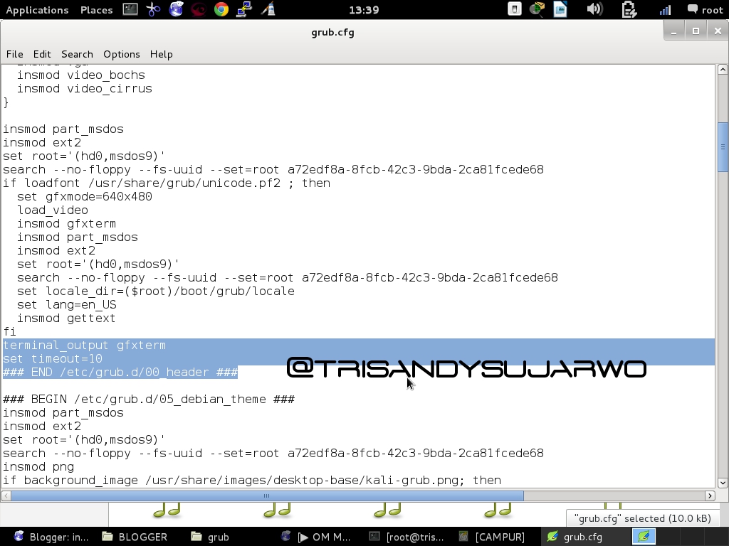Cara Mengubah tampilan menu grub dual boot kali linux ~ Informasi