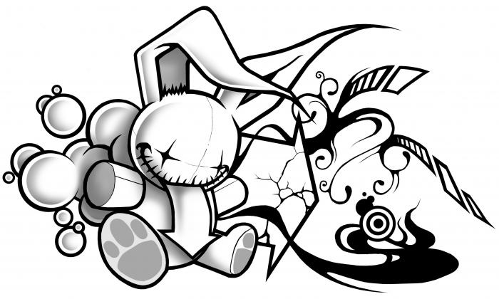 GRAFITY ART: Rabbit Graffiti Art Wallpaper
