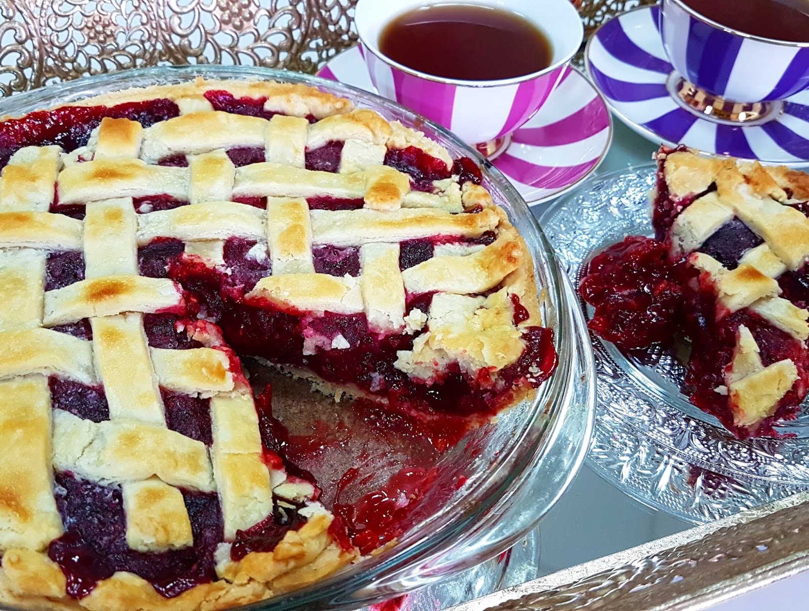 Maryam's Culinary Wonders: 1214. Baked Raspberry Pie