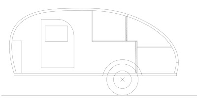 A Teardrop trailer for Gary and Rose: Side profile
