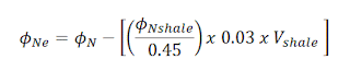 Petrophysics Equations: Calculate Neutron Porosity (ɸne) - Shale ...