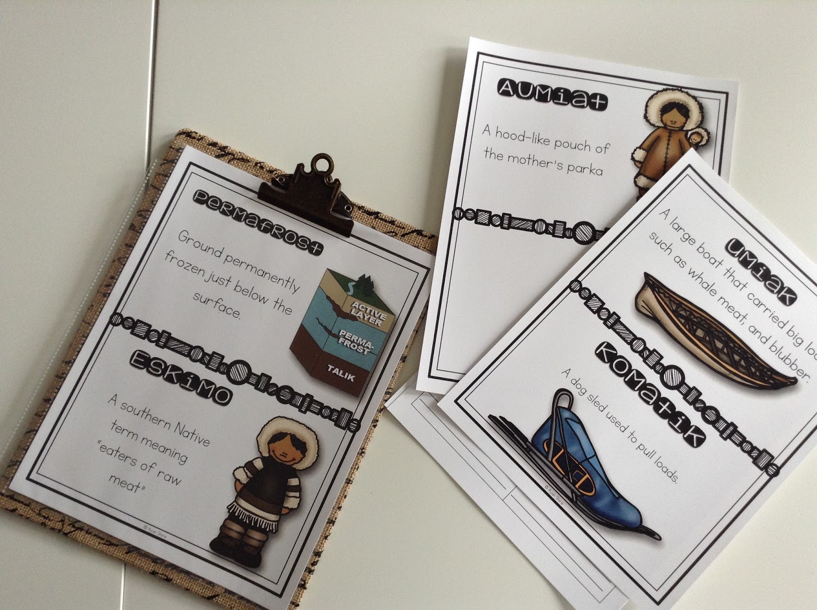 TeacherMomPlus3: FREEBIE! Inuit of the Arctic Vocabulary Charts