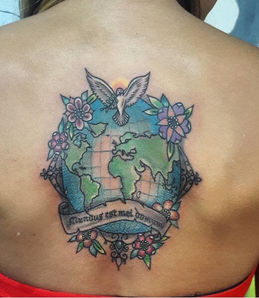 30+ Cool World Map Tattoos Designs (2019) Geography, Continent | Tattoo ...