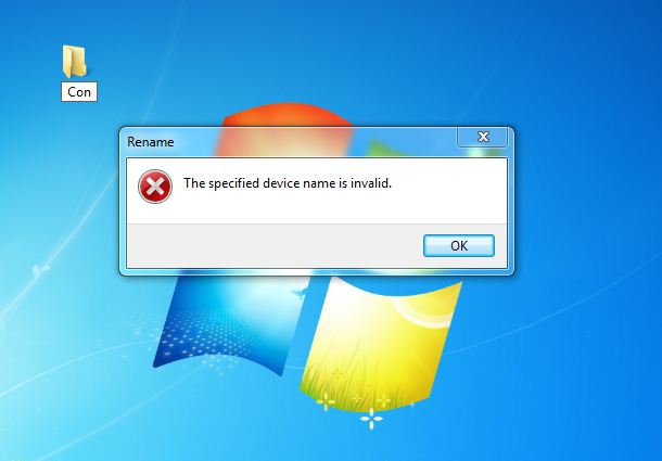 Why We Cannot Create Windows Folder Named Con The Pc Tips And
