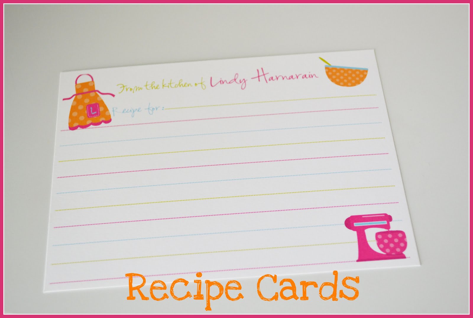 Paper Paint and Pine: . . . Personalized Recipe Cards
